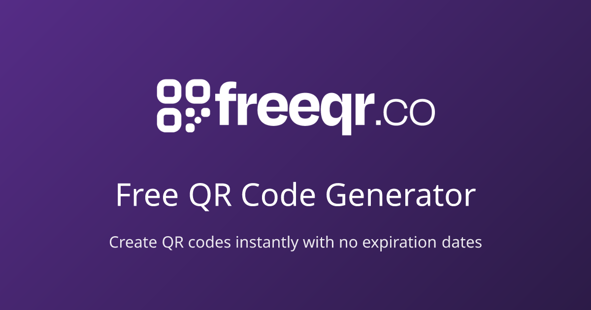 Free QR Code Generator | Create QR Codes Instantly - freeqr.co